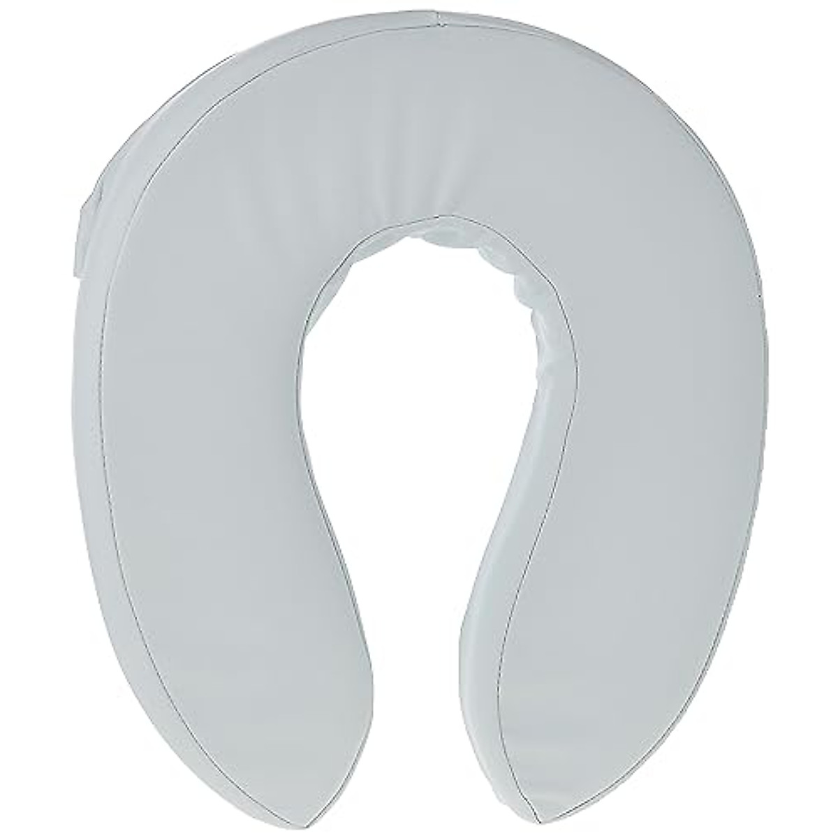 Essential Medical Supply Foam Padded Toilet Seat Cushion Riser with Hook and Look Attachment for Toilet Seat and Washable Vinyl Cover, 4"