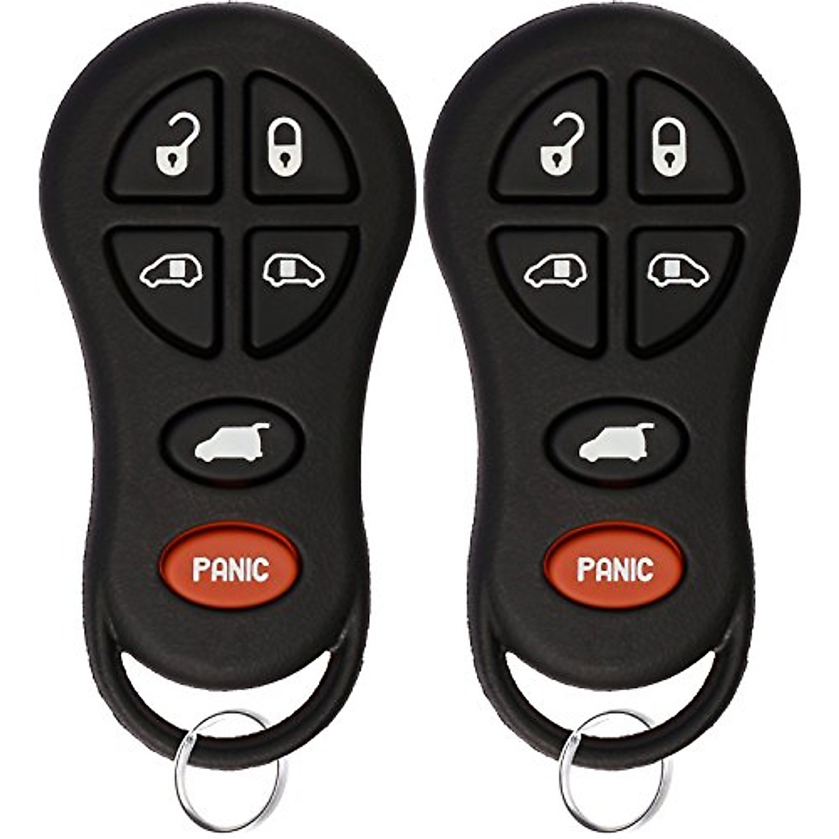 KeylessOption Keyless Entry Remote Control Car Key Fob For Chrysler Town Country, Dodge Grand Caravan 04686797 (Pack of 2)