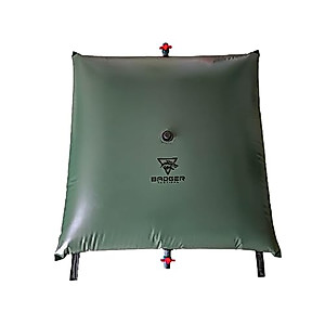 Badger Tactical Heavy Duty 130 Gallon Water Bladder/Water Tank-Includes Brass Fittings for Quick Garden Hose Connection-Emergency Water Storage/Camping Gear/Survival Kit/Alternative to Water Barrel