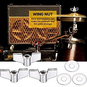 Facmogu 23PCS EVA Material Cymbal Replacement Accessories, Cymbal Stand Tubes, Drum Cymbal EVA Pads Include Wing Nuts, Washers, Cymbal Sleeves & Drum Key - Black