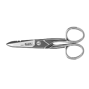 Klein Tools ERROR:#NAME? 2100-7 Electrician's Scissors, Nickel Plated