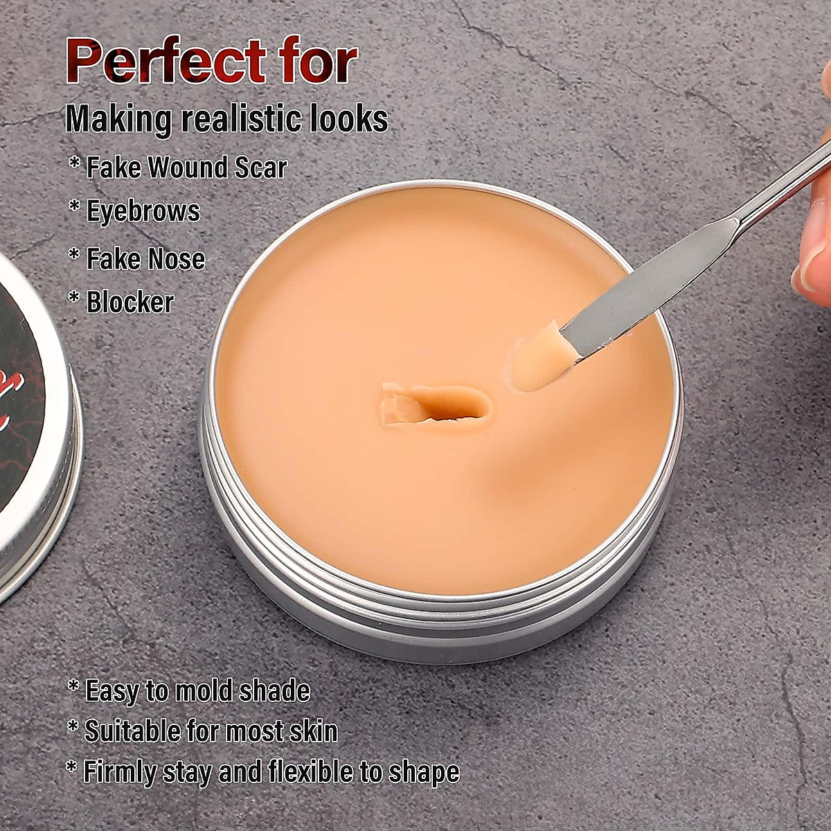 Halloween Makeup Liquid Latex SFX Makeup Kit Special Effects Makeup with Face Body Paint, Makeup Glue, Washable Fake Blood, Scar Wax, Paint Brushes for FX Clown Cosplay Costume Halloween Deco