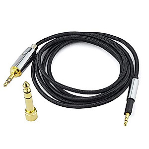 QKIIP k450 Cable,Replacement Audio Cord Compatible with AKG K450 K451 K452 K480 Q460 Headphones(3.9ft/Black)
