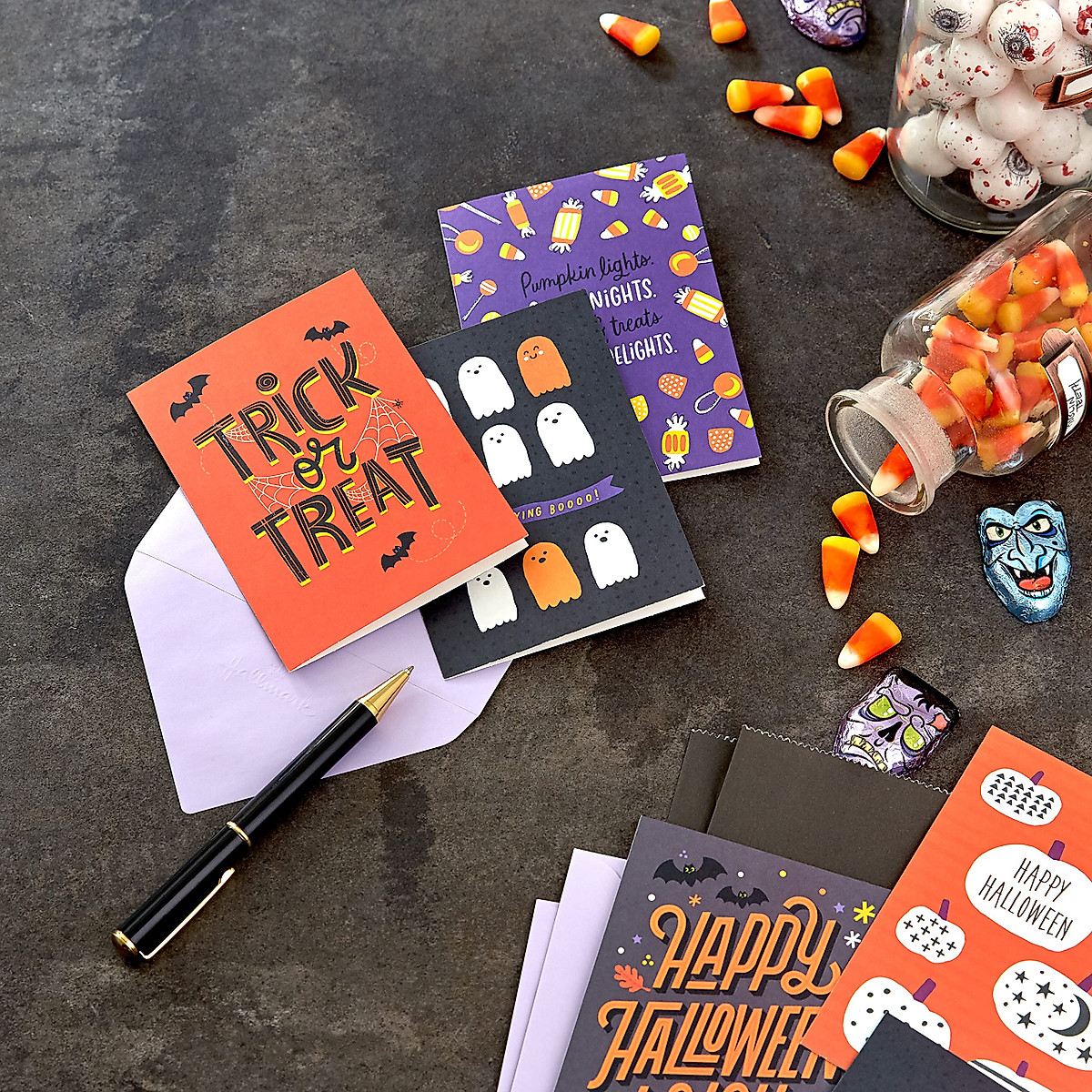Hallmark Halloween Cards Assortment, Tricks and Treats (36 Cards with Envelopes)