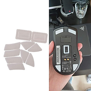 Caralin Tiger Gaming Mouse Feet for Razer Viper Ultimate, Curve Edge, White, PTFE