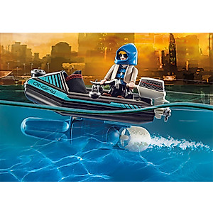Playmobil Police Jet Pack with Boat