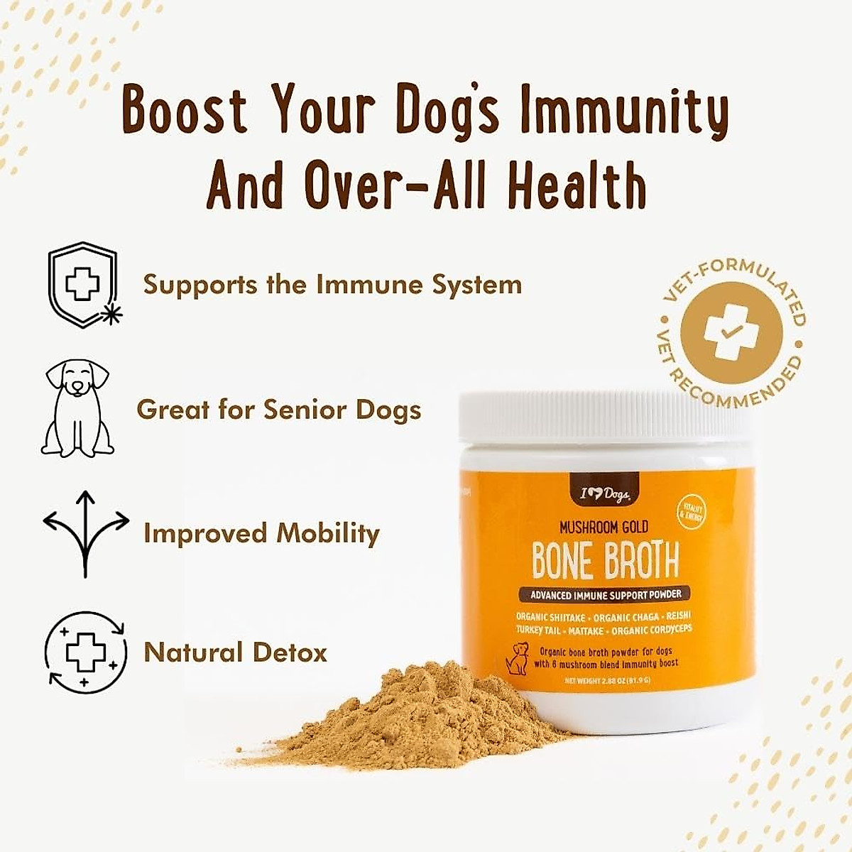 iHeartDogs Bone Broth and Advanced 8-in-1 Joint Supplement for Dogs Bundle