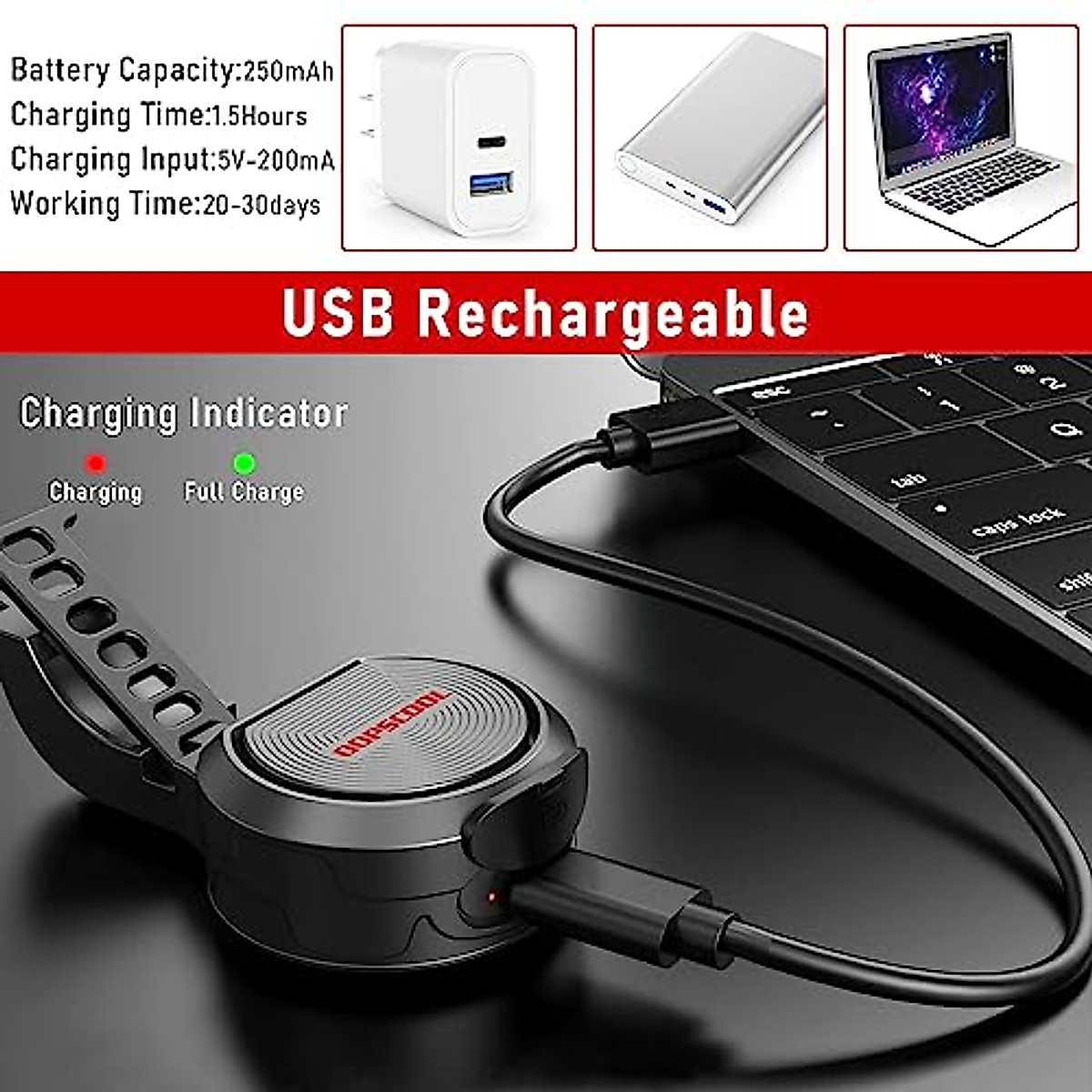 Upgraded in 2023-Electric Bike Horn with 4 Unique Ring Tones- Adjustable 80-130DB, USB Rechargeable, Waterproof Bicycle Accessories for Adults and Kids - Mountain Bike Bells Whistle