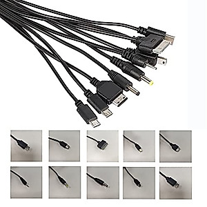 10 in 1 Universal USB Cable, Multi Charging Cable Compatible with Multiple Cell Phones Blutooth Earphone Speaker MP3 Player