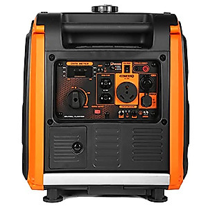 WEN 56450iX Dual Super Quiet 4500-Watt RV-Ready Portable Inverter Generator with Fuel Shut-Off and CO Watchdog Black