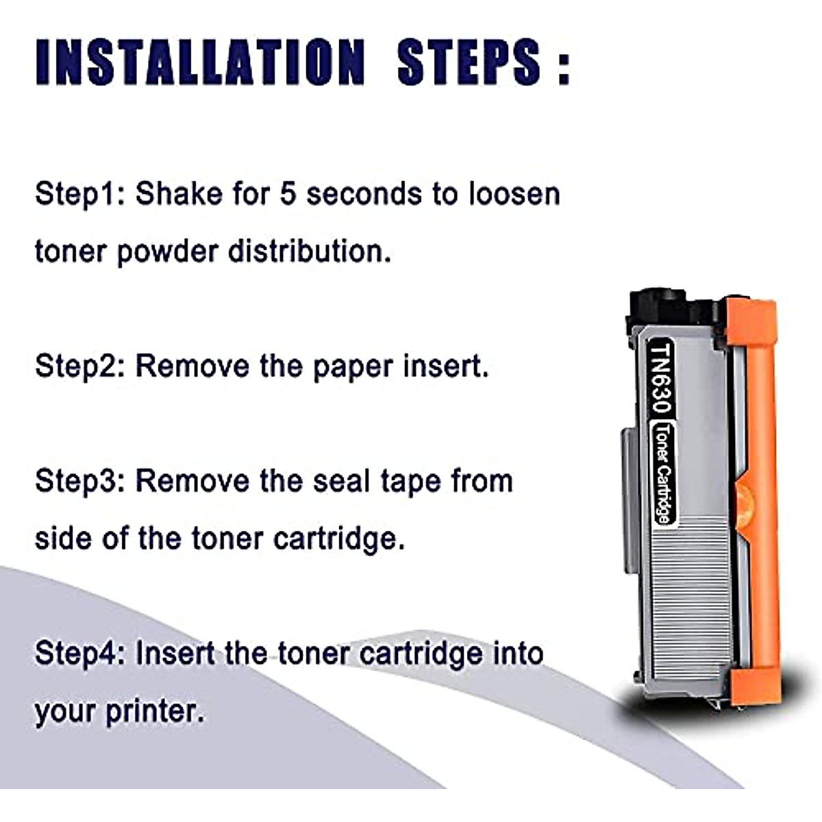 (1 Pack Black) TN-630 Compatible TN630 Toner Cartridge Replacement for Brother HL-L2300D L2315DW L2360DW L2380DW MFC-L2680W L2685DW L2700DW L2720DW L2740DW DCP-L2520DW L2540DW Printer Toner Cartridge.