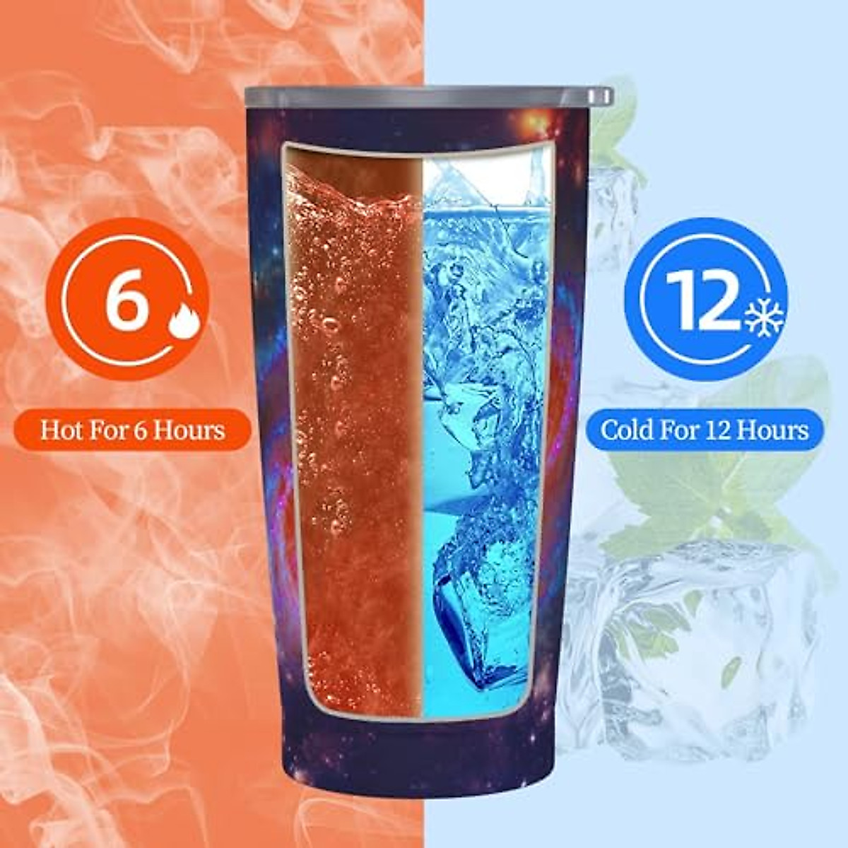 IYERSKD Moon Starry Galaxy 20 oz Stainless Steel Tumbler Vacuum Insulated Leakproof Travel Mug for Car Office Gym