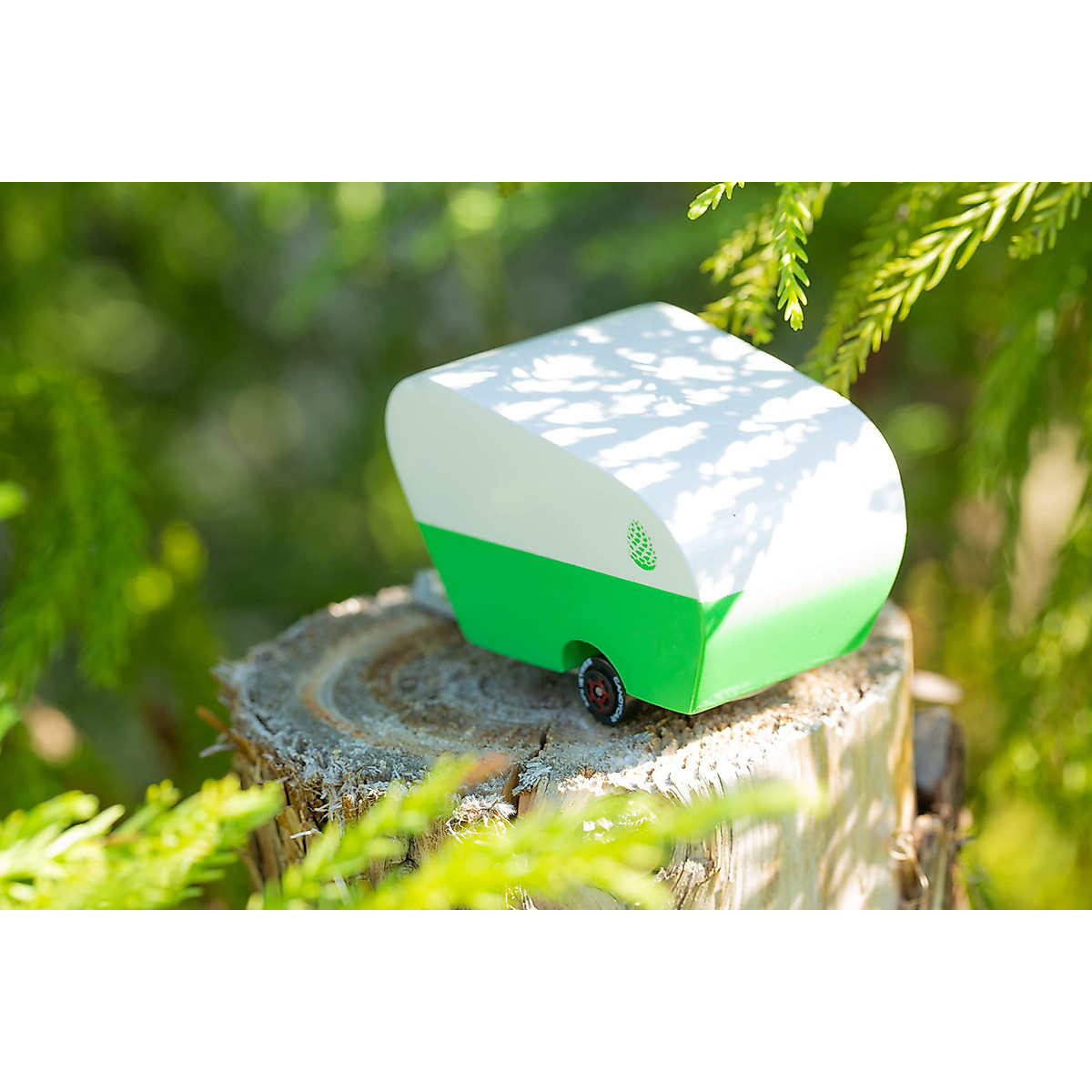 CANDYCAR® Wooden Diecast Collection - Pinecone Camper, Premium Handcrafted Beech Wood Toy