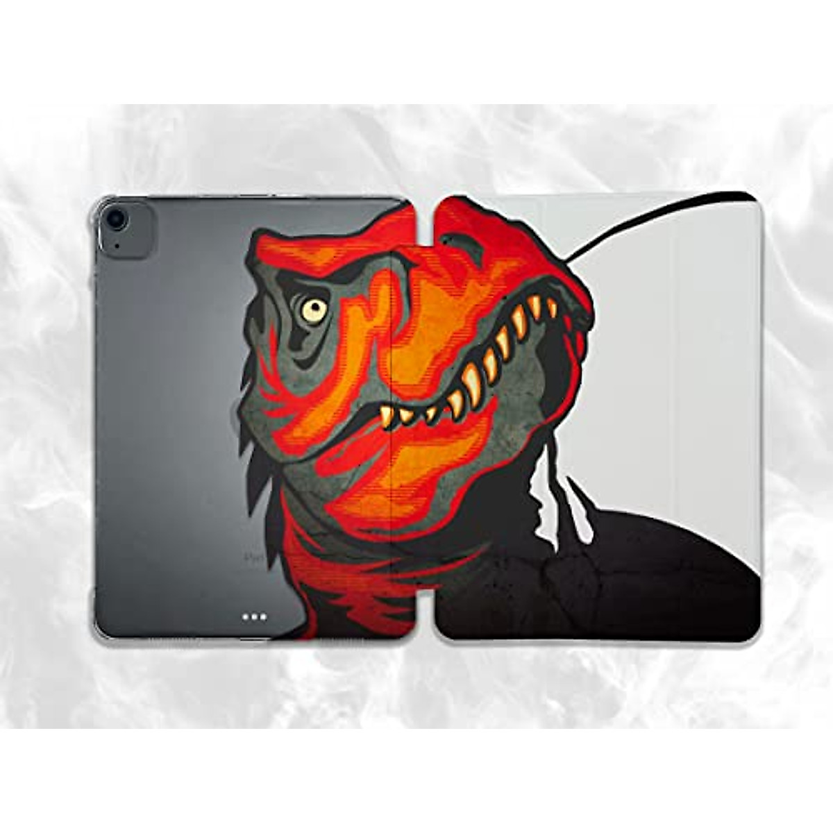 Cute Dino Aggressive T-rex case Compatible with iPad Mini Air Pro 7.9 8.3 9.7 10.2 10.9 11 12.9 inch Pattern Cover New 2022 2021 Trifold Stand 3 4 5 6 7 8 9 Generation 562 (10.2" 7/8/9 gen)