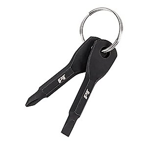 Performance Tool 20234 Keychain Screwdriver Sets: Flat Head Screwdriver Phillips Screwdriver Set, Outdoor Portable Carry-on Emergency Screwdriver Kit, Nut Driver Tools (Black)