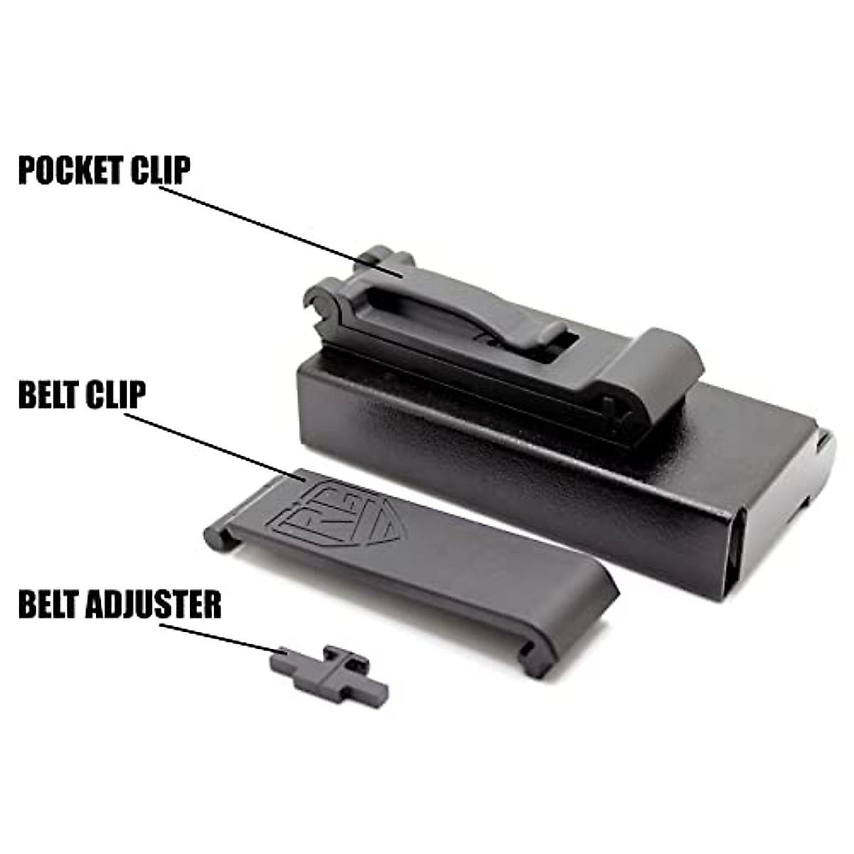 RAE GEAR BIT KIT + RATCHETING EXTENDER with UNIVERSAL BELT SIZE & ROTATABLE BELT CLIP (bit kits and extender NOT included)