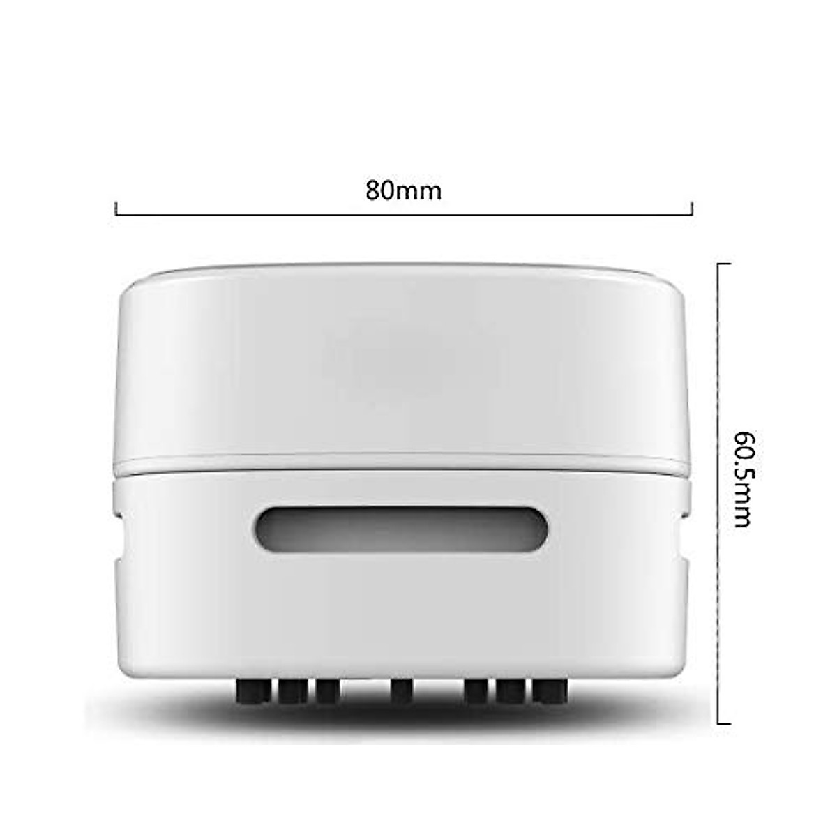 COTREE Portable White Desk Vacuum - Mini Small Cute Table Cordless Portable Handheld Cleaner for Office, School or Home 2AA Battery (Not Included)