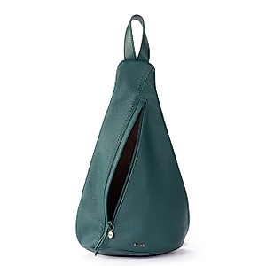 The Sak Geo Sling Backpack in Leather, Single Sling Shoulder Strap, Marine