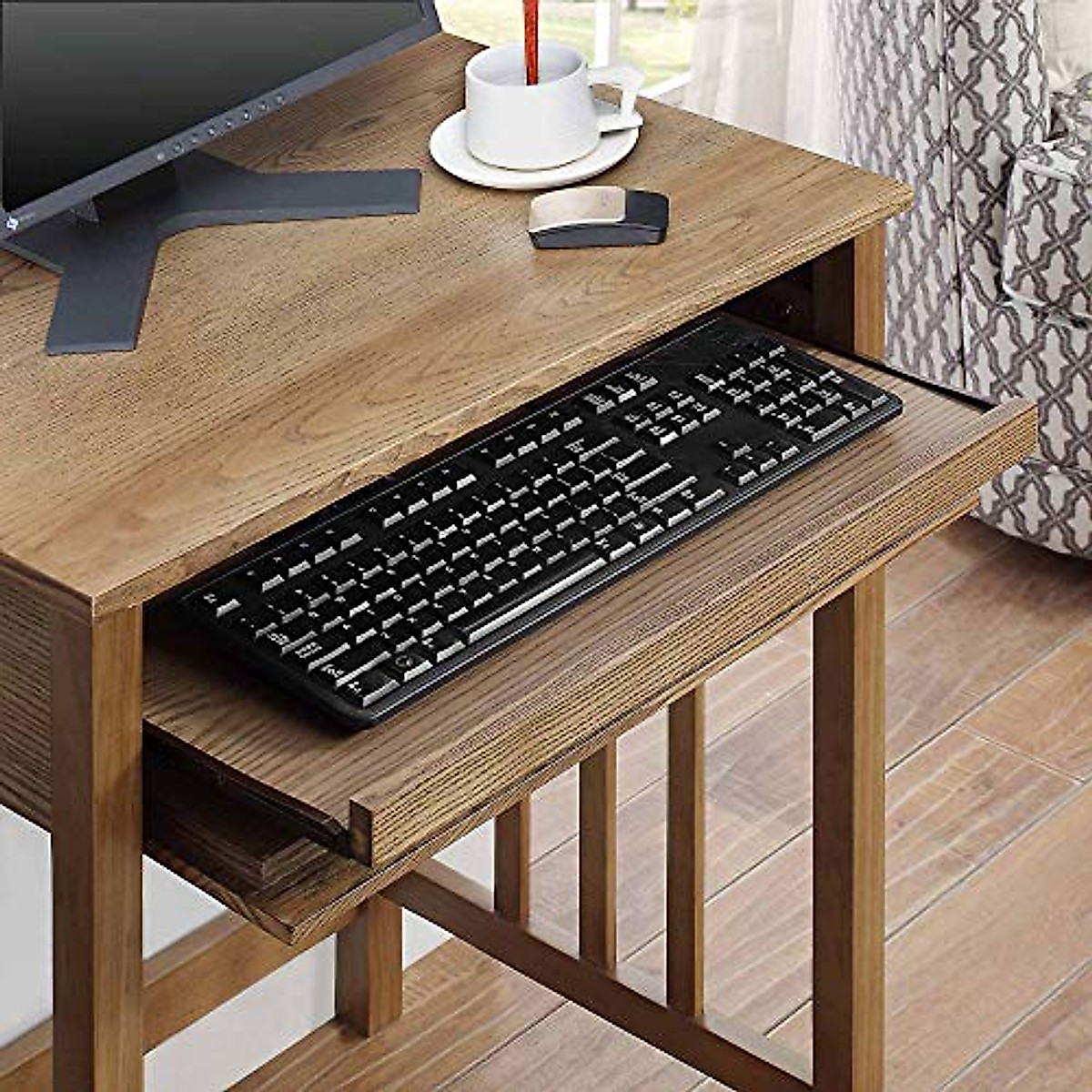 Convenience Concepts Designs2Go Mission Desk with Keyboard Drawer, Driftwood