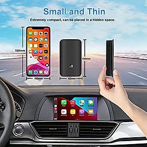 JMANCE Wireless Carplay Magic Box Streaming Device for Original Car with Wired CarPlay and with Touch Screen, Octa Core Android 10 Multimedia Video Adapter AI Box Carplay Dongle Build in GPS 4GB+64GB