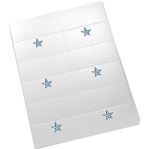 Starfish Printable Place Cards, Set of 60 (10 Sheets), Laser & Inkjet Printers - Wedding, Party, Dinner, and Special Events - Made in the USA