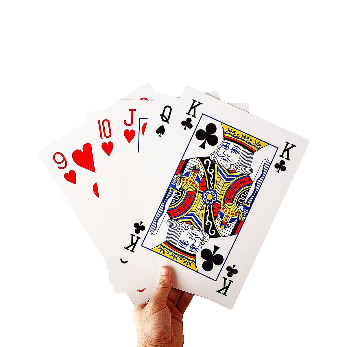 SeptCity Jumbo Playing Cards, Super Big Giant Game Theme Full Deck Huge Poker Oversize Decorations of Magic Party Fun for All Ages (1 Pack) (4 Times)