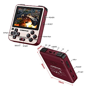 Haihuang RG280V Handheld Video Game with 64G TF Pre-Installed 5000 Classic Games Handheld Game Console 7 Hours Duration