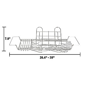 ToiletTree Products Stainless Steel Bath Caddy - Rust-Resistant Bathtub Shelf to Hold Books, Drinks, Phones, and Tablets - Luxury Bath Caddy Tray for Bathroom Accessories