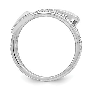 IceCarats 925 Sterling Silver Cubic Zirconia CZ Arrow Ring Size 6