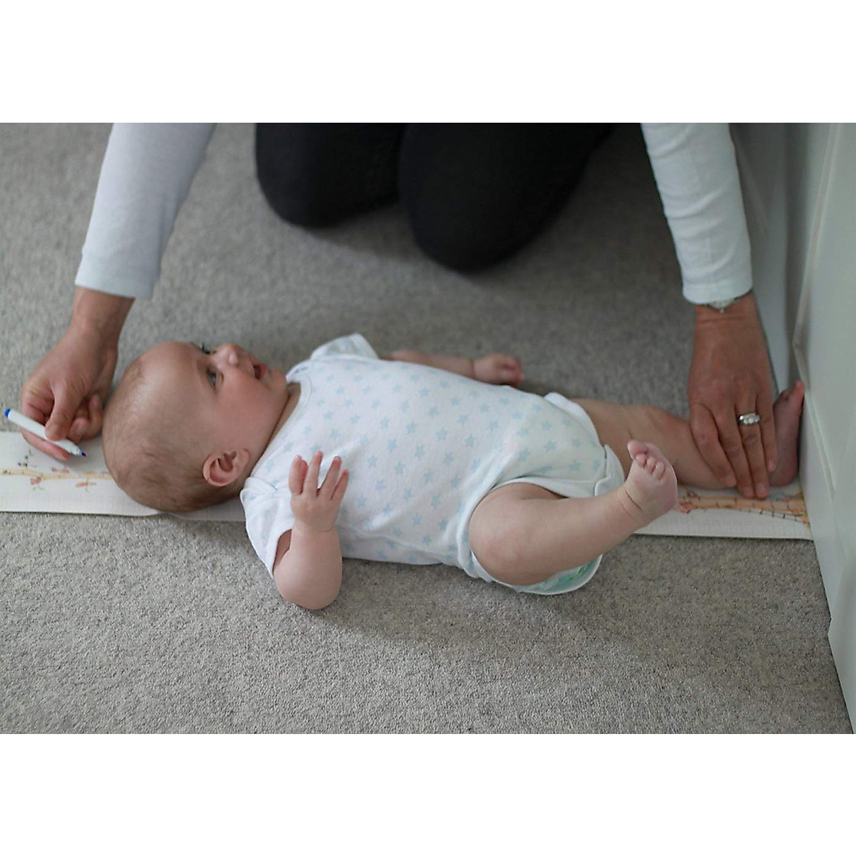 Growth Chart Wall Hanging, Portable Kids Wall Ruler Removable Height Measure Chart for Boys Girls Growth Ruler from Baby to Adult for Child's Room Decoration 79''7.9''