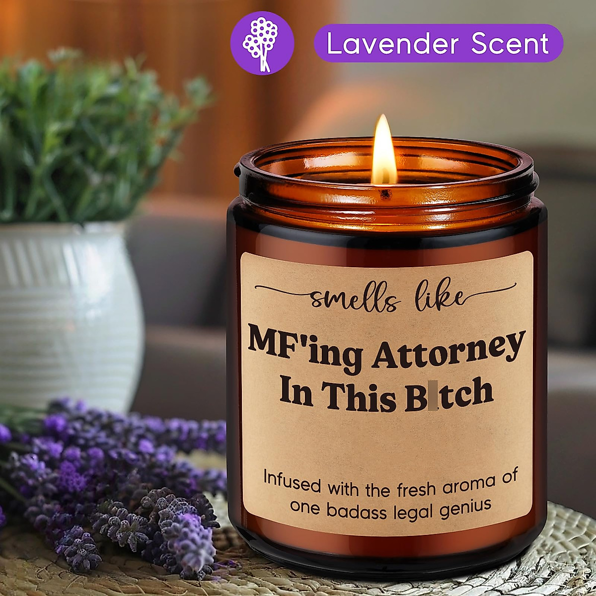 Fairy's Gift Candle, Lawyer Gifts for Women Men, Attorney Gifts - Law School Essentials, Bar Exam, Christmas, Lawyer Graduation Gifts, Law Student Gifts, Funny Gifts for Lawyers, Future Lawyer