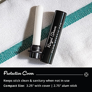 ROYAL SHAVE Alum Styptic Pen - Styptic Alum Stick for Post Shaving Irritation & Heals Accidental Cuts (0.35 oz) (1 PACK)