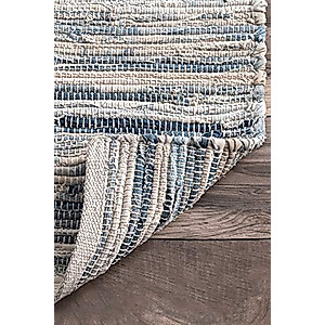 nuLOOM Maile Denim Stripes Area Rug, 4' x 6', Blue