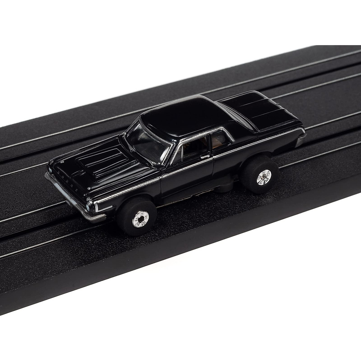Auto World Thunderjet Cars N Coffee 1964 Dodge 330 (Black) HO Scale Slot Car