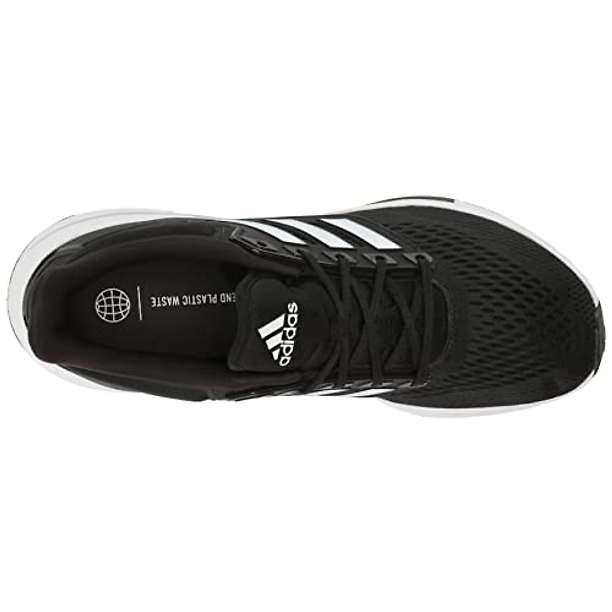 adidas Men's EQ21 Running Shoe, Black/White/Grey, 10.5