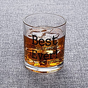 Funny Grandpa Whiskey Glass 10Oz - Best Grandfarter Ever I Meant Grandfather Old Fashioned Whiskey Glass, Gag Gift for Grandpa, New Grandpa, Scotch Glass Gift for Father’s Day Birthday Christmas
