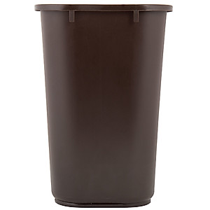 TableTop King 28 Qt. / 7 Gallon Brown Rectangular Wastebasket