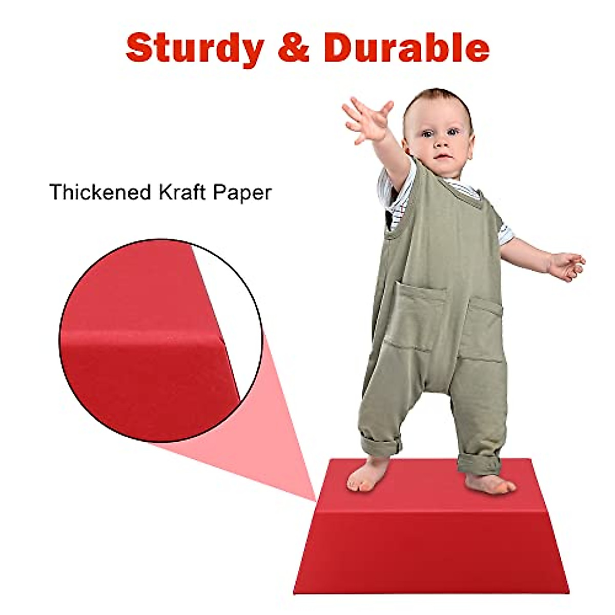 5 Pack Baskets for Gifts Empty to Fill, Valentine Day [Large Size] Gift Basket Kit Craftsmanship & Thickened Kraft Wine Gift Basket Bulk for Wedding, Display, Birthday, Picnics, Camping, Christmas