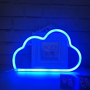 Neon Cloud Light Signs,Led Cloud Night Lights Decor Lights for Kid's Gift, Wall, Birthday Party, Christmas, Wedding Decoration(blue)
