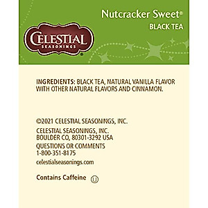 Celestial Seasonings Black Tea, Nutcracker Sweet, 18 Count (Pack of 6)