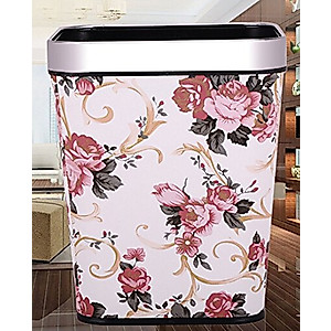 European Fashion Without Cover Trash Bins Kitchen Bathroom Square Trash Can (Zebra, Small)