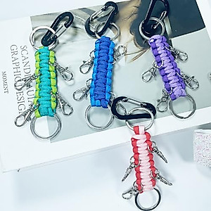 Cheer Bow Holder - Cheerleader Backpack Bow Organizer - Durable Paracord Hair Bow Hanger Cheer Bag Accessories - Cheerleading Gift for Cheer Teams - Blue/2 Pack