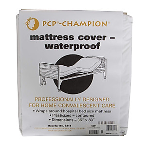 PCP Waterproof Slip-On Mattress Cover (36" X 80"), Slip-On Style (Pack of 2)