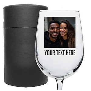 Personalized Printed 16oz Stemmed Photo Wine Glass – Mother's Day Wine Gifts for Women,Custom Birthday Gift for Women,Customized Picture Gifts for Wine Lover Unique for Mom Sister Best Friend