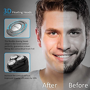 Electric Razor for Men,FLYCO Electric Shavers 2 in 1 Mens Wet & Dry Electric Razors for Shaving Electric Cordless with Pop-up Trimmer,IPX7 Waterproof Wet & Dry Mens Electric Shavers Rechargeable