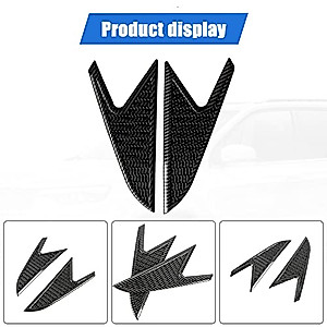 Jawmoy 2 PCS Car Fender Side Vents, Fender Decorative Stickers, Air Flow Intake Hole Grille Auto Exterior Accessories Universal Modification, Air Wing Vent Trim Cover (Carbon Fiber Black)