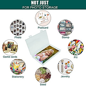 4" x 6" Photo Storage Boxes, Photo Organizer Cases Craft Keeper Picture Storage Containers Box for Photos - 10 Pack (Clear)