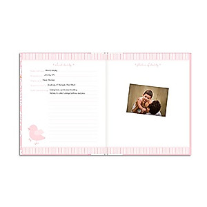 Lil Peach First 5 Years Dream Big Wordplay Baby Memory Book, Baby Keepsake Journal, Gift For New And Expecting Parents, 46 Fill In Pages, Pink
