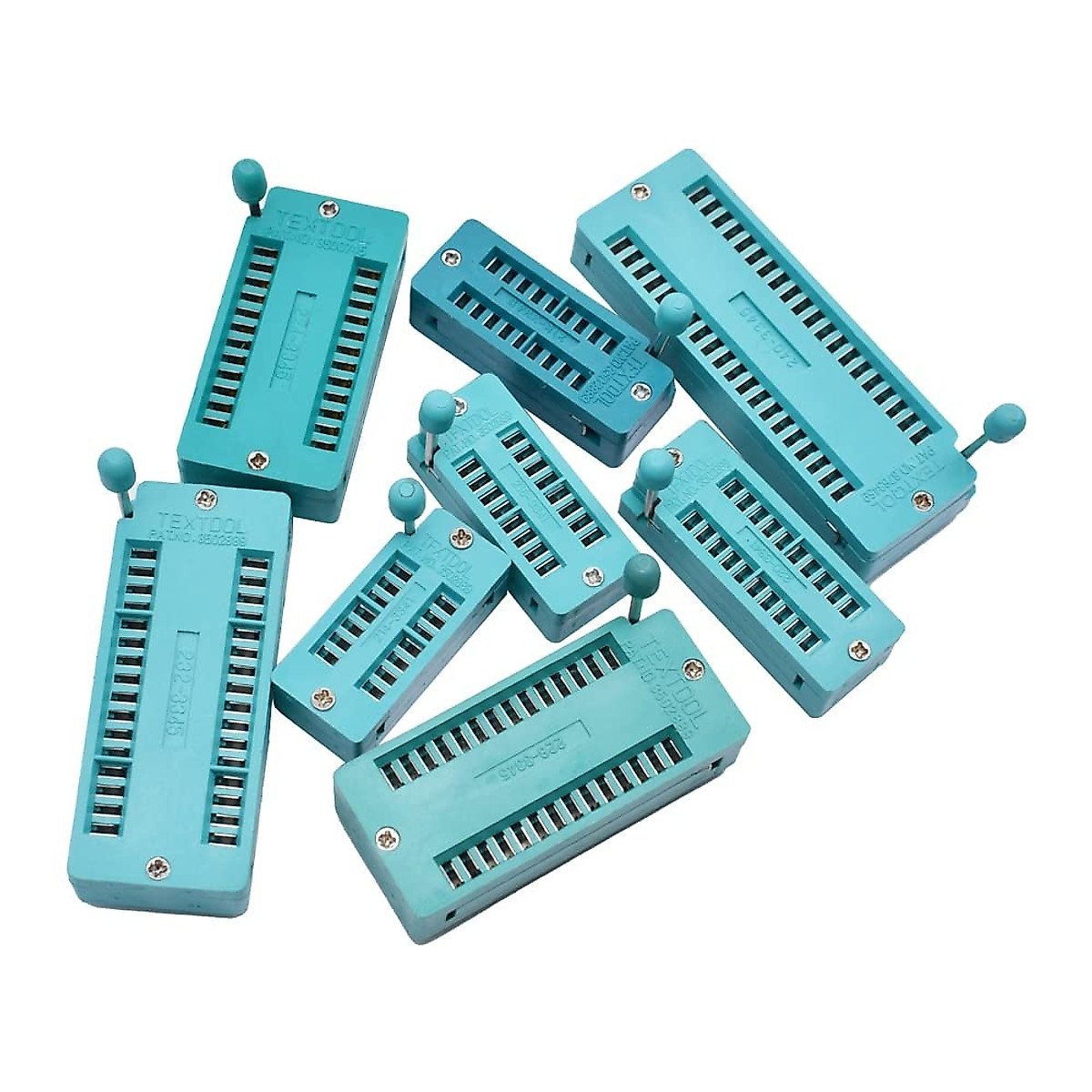 VITechone1pcs/lot 14/16/ 18/20/ 24/28 /32/40 P Pin 2.54 MM Green DIP Universal ZIF IC Socket Test Solder Type IC Lock seat ZIF Socket