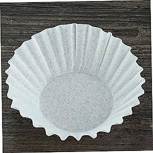 VOSAREA 100 Sheets American Coffee Filter Paper Loose Tea Strainer Cup Unbleached Coffee Filter Wavy Surface Filter Bowl Espresso Tools Coffee Filters Basket Cone Coffee Filter Drink White